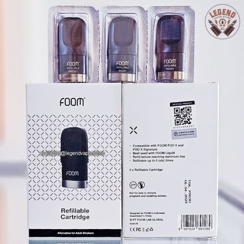 Jual CARTRIDGE POD FOOM X 0.8 OHM AUTHENTIC HARGA 1 BIJI | Shopee Indonesia