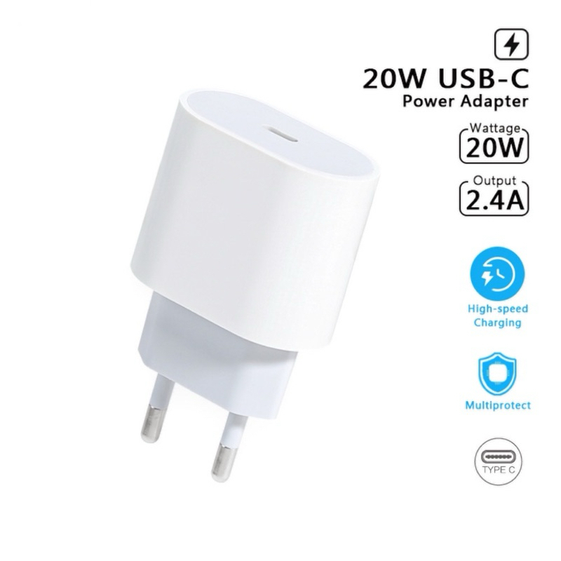 Jual [GRADE A NON PACK] ADAPTOR 20W IP USB C PD 20W 2.4A / Batok ...