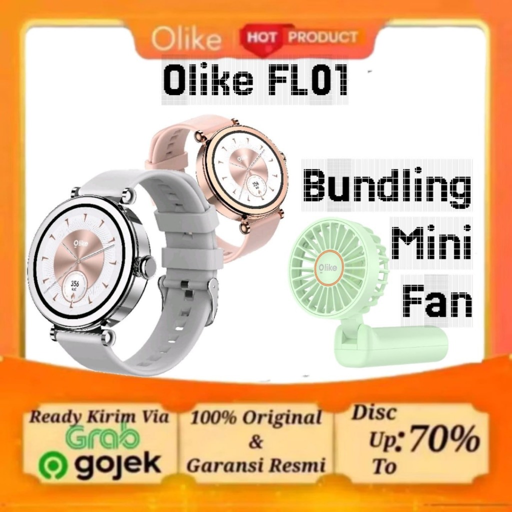 Jual Smart Watch Wanita Olike FL01 Original Bluetooth Call HD Display ...