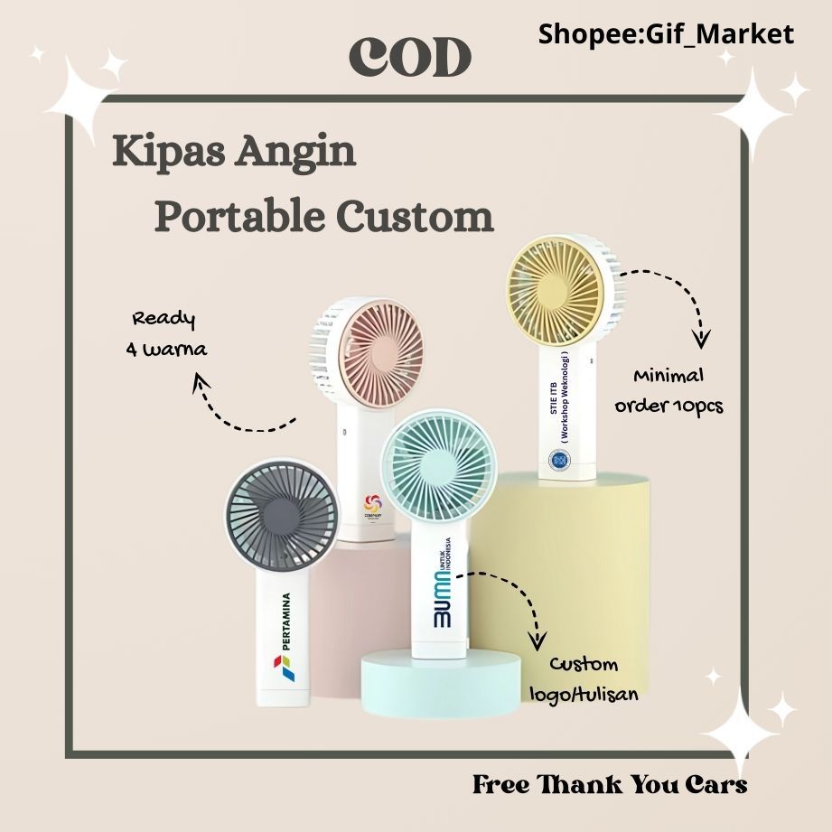 Jual Kipas Angin Portable | Custom | Souvenir | Perusahaan | Seminar ...