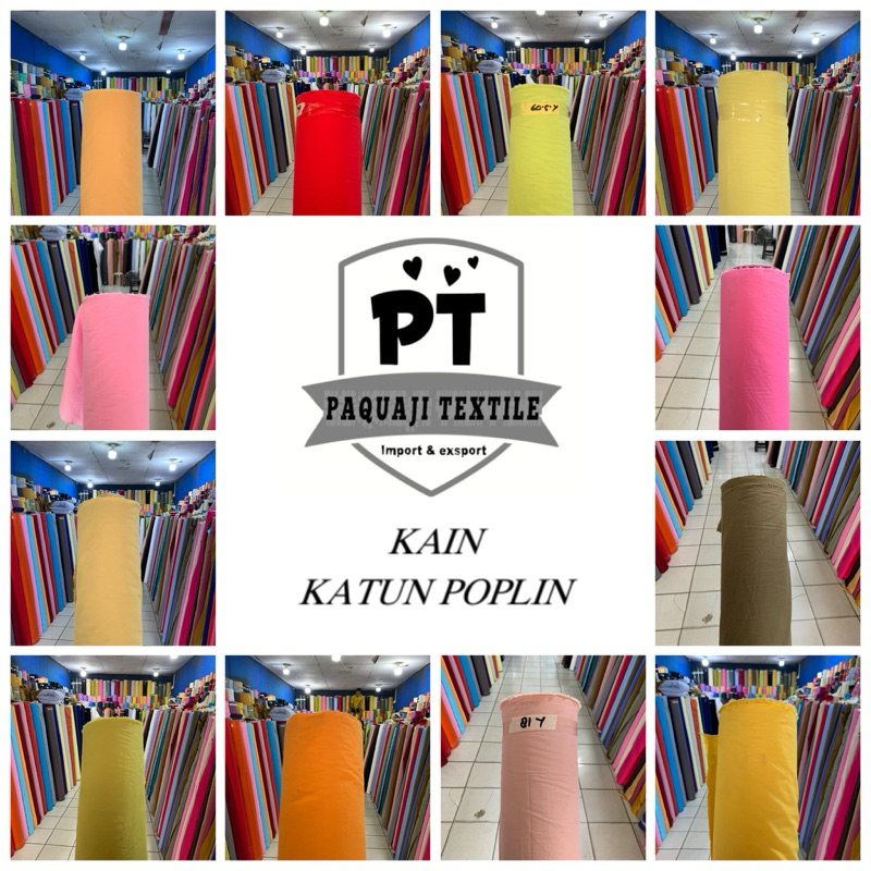 Jual bahan kain katun poplin gramasi 50s /katun poplin import/katun ...