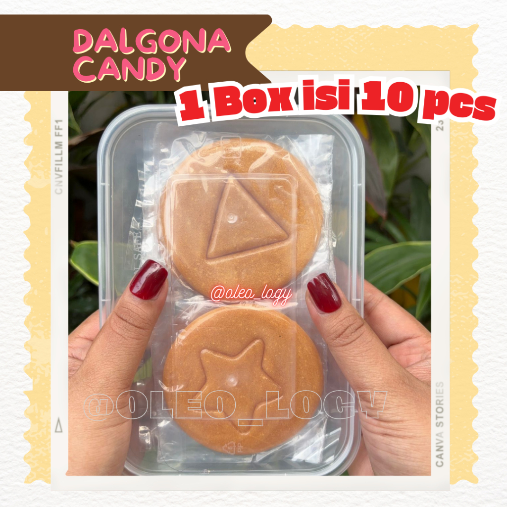 Jual Dalgona candy squid game 1 box isi 10 pcs / permen viral korea ...