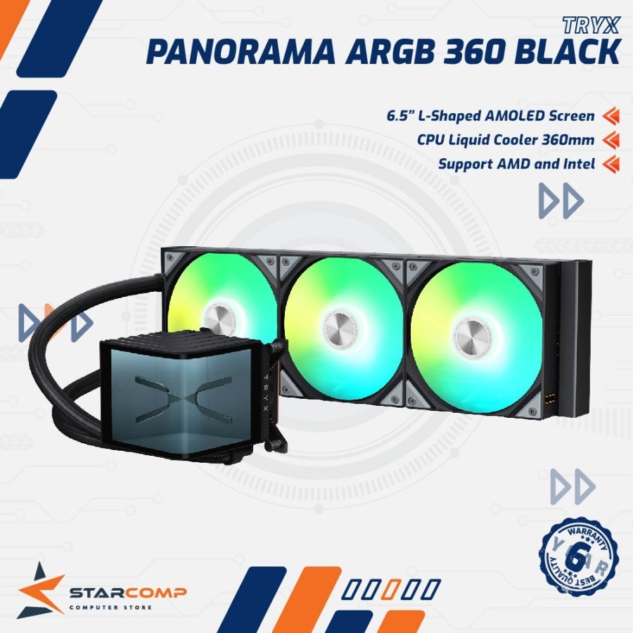 Jual TRYX PANORAMA ARGB 360 AMOLED Screen CPU Liquid Cooler | Shopee ...