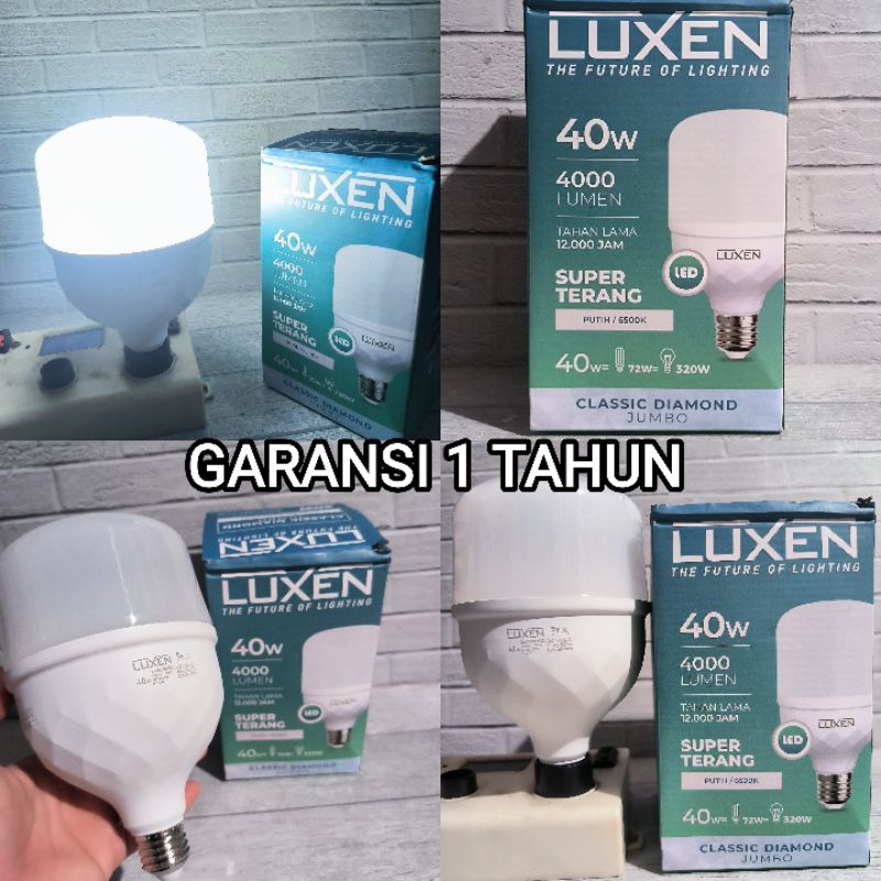 Jual LUXEN LAMPU LED CLASSIC 40W 40 WATT CAHAYA PUTIH 6500K BOHLAM GARANSI 1 TAHUN KUALITAS ...