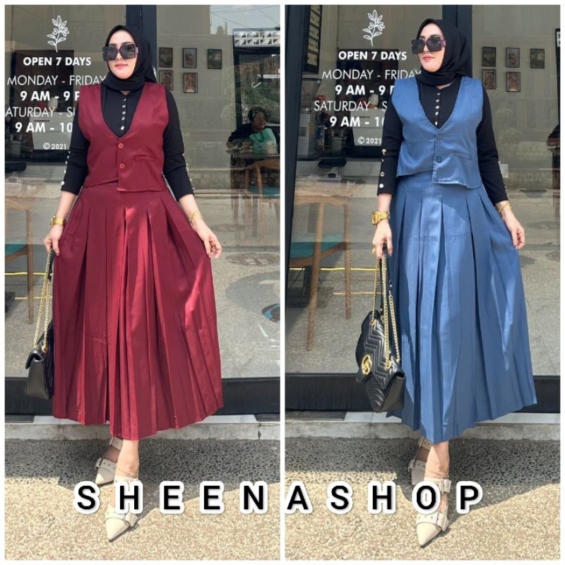 Jual SH - Setelan Vest + Rok Mellya (Tanpa Inner) | Shopee Indonesia