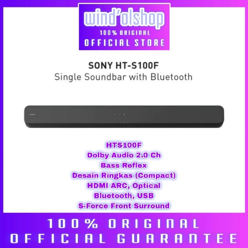 Jual Sony Soundbar HT-S100F Wireless Sound bar 2.0Ch HTS100 HTS100F ...