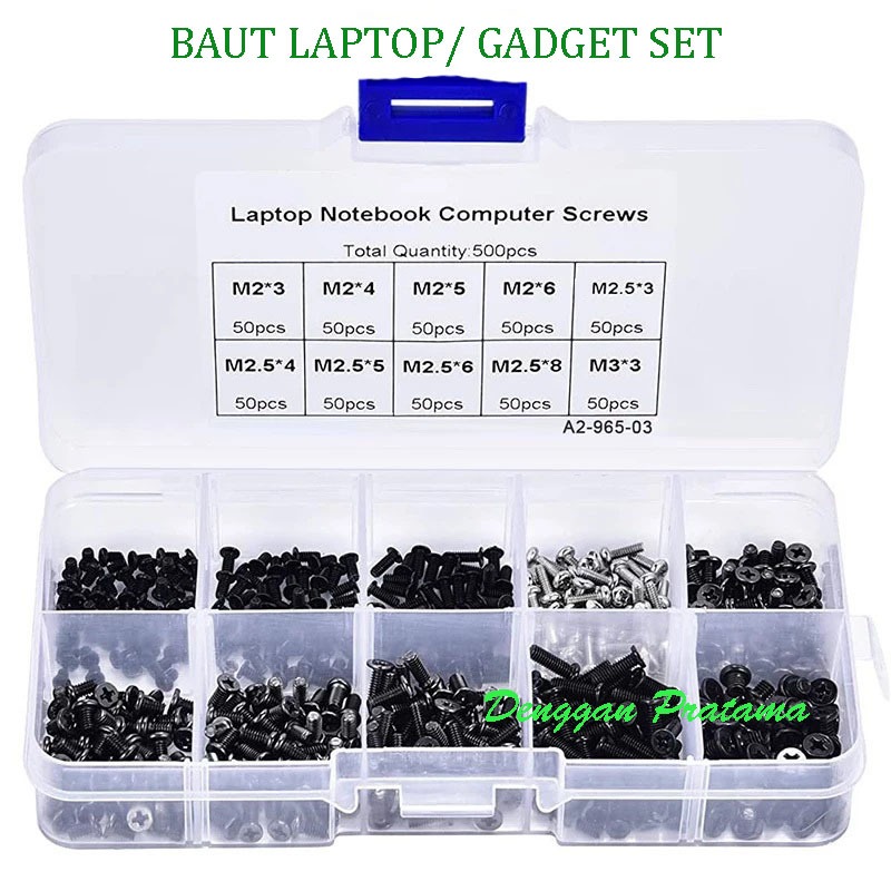 Jual Baut Laptop Gadget Set Paket 500pcs Screw Lengkap Notebook Kit ...