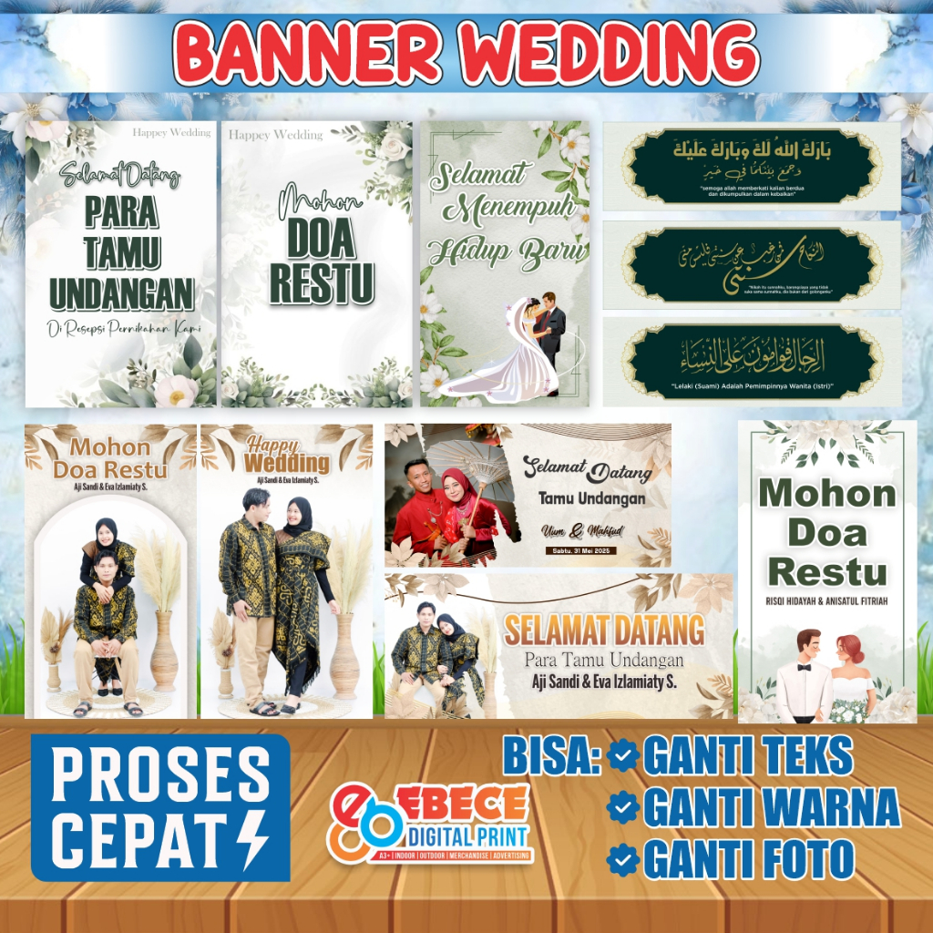 Jual Banner Wedding / Spanduk Pernikahan / Spanduk Acara Resepsi - Free ...