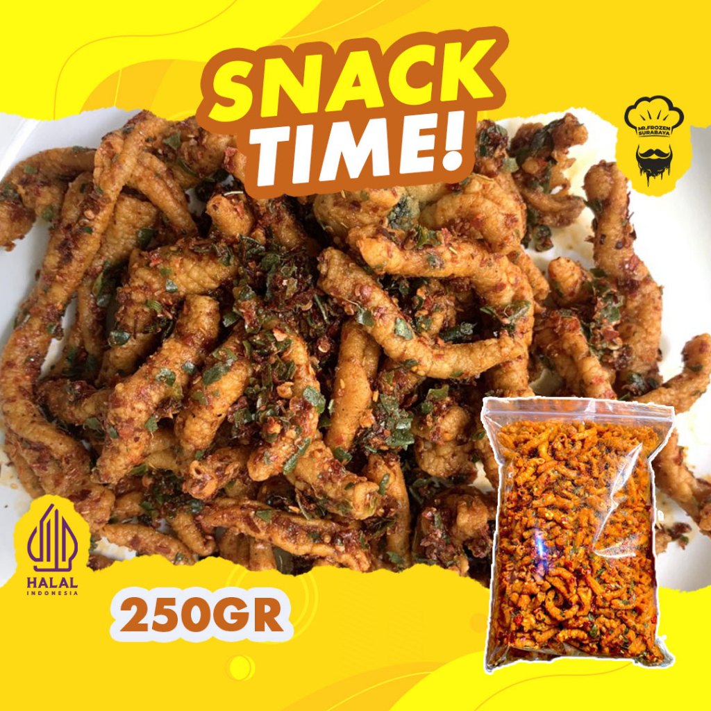 Jual 250 Gr Keripik Usus Bumbu Basah Daun Jeruk Kripsus Kriuk Kiloan ...