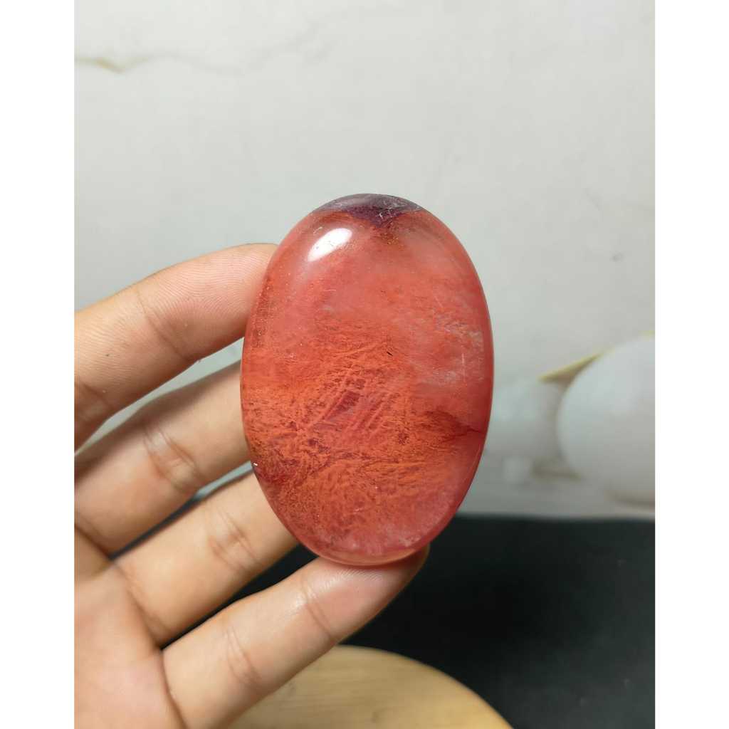 Jual Batu Red Cherry Quartz palm (6) | Shopee Indonesia