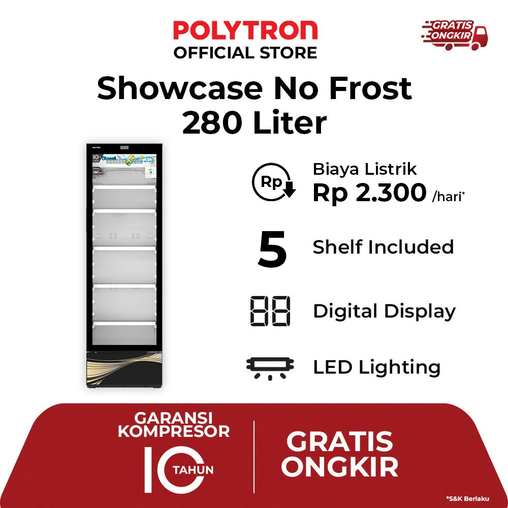 Jual POLYTRON Showcase 280 Liter SCN 288 | Shopee Indonesia