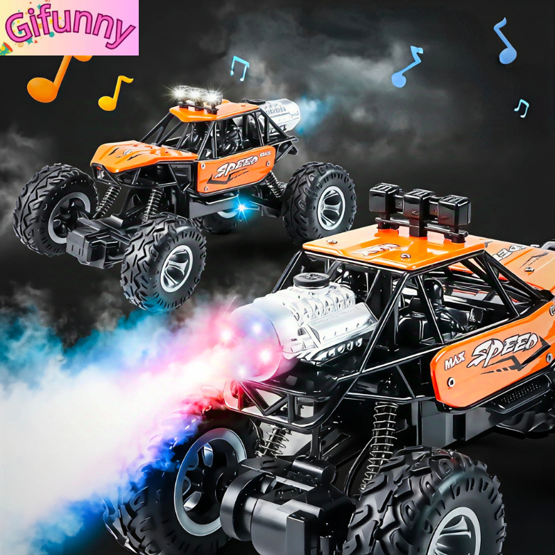 Jual Mainan Mobil Remote Control Asap Lampu Alloy 1:18 Offroad RC Spray ...
