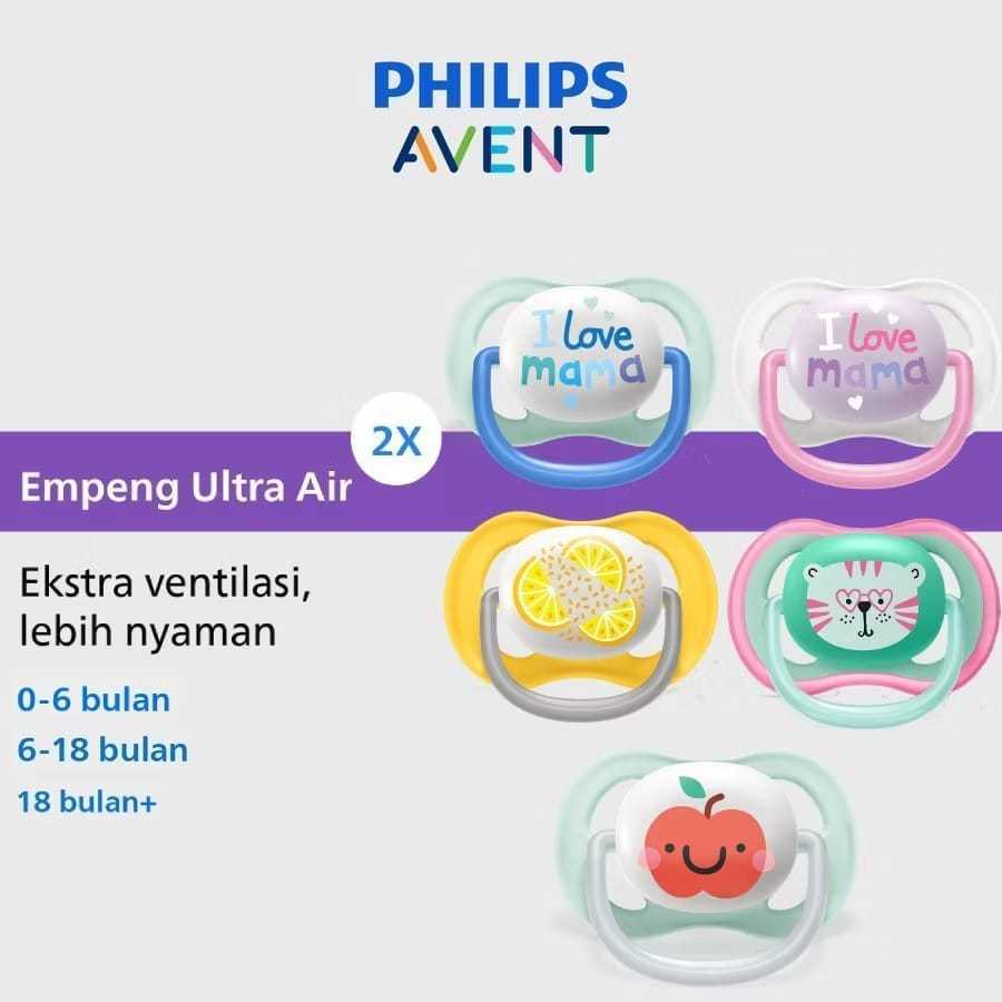 Jual Philips Avent Pacifier Soother Air Coll & Ultra Air Pacifier Isi 2 ...