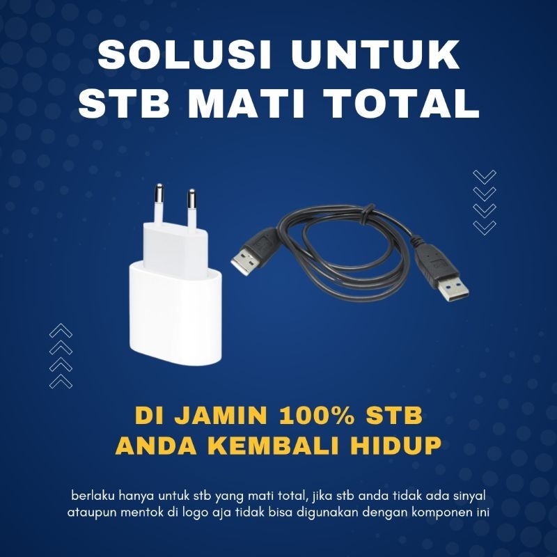 Jual SOLUSI UNTUK STB MATI TOTAL - kabel usb to usb + adaptor 5v 1,5A ...