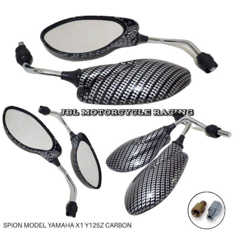 Jual Kaca Spion X1 Y125Z Hitam Carbon Universal Model Yamaha - Kaca ...