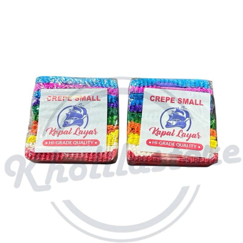 Jual Crape Paper Rainbow Kapal Layar / Kertas Krep Potongan isi 50 pcs ...