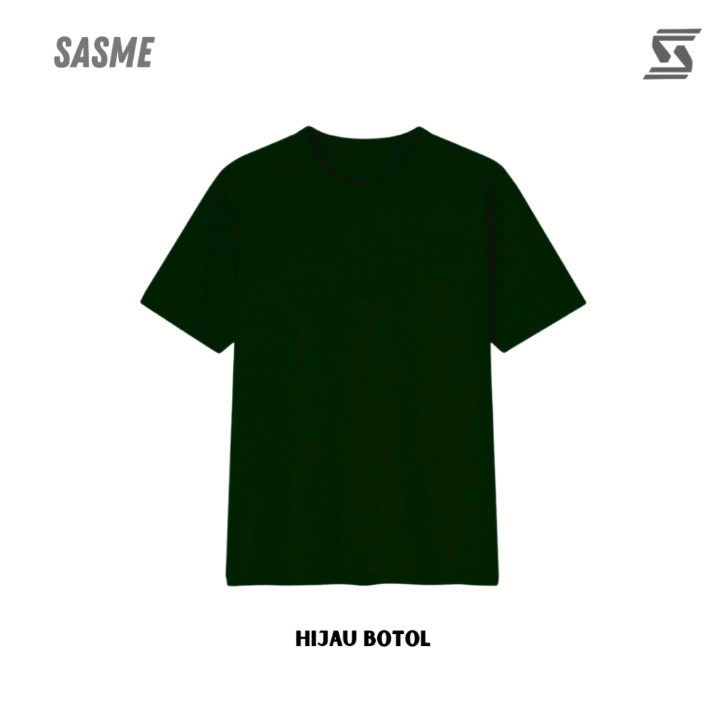 Jual SASME Kaos Polos Hijau Botol | Kaos Polos Lengan Pendek Cotton ...