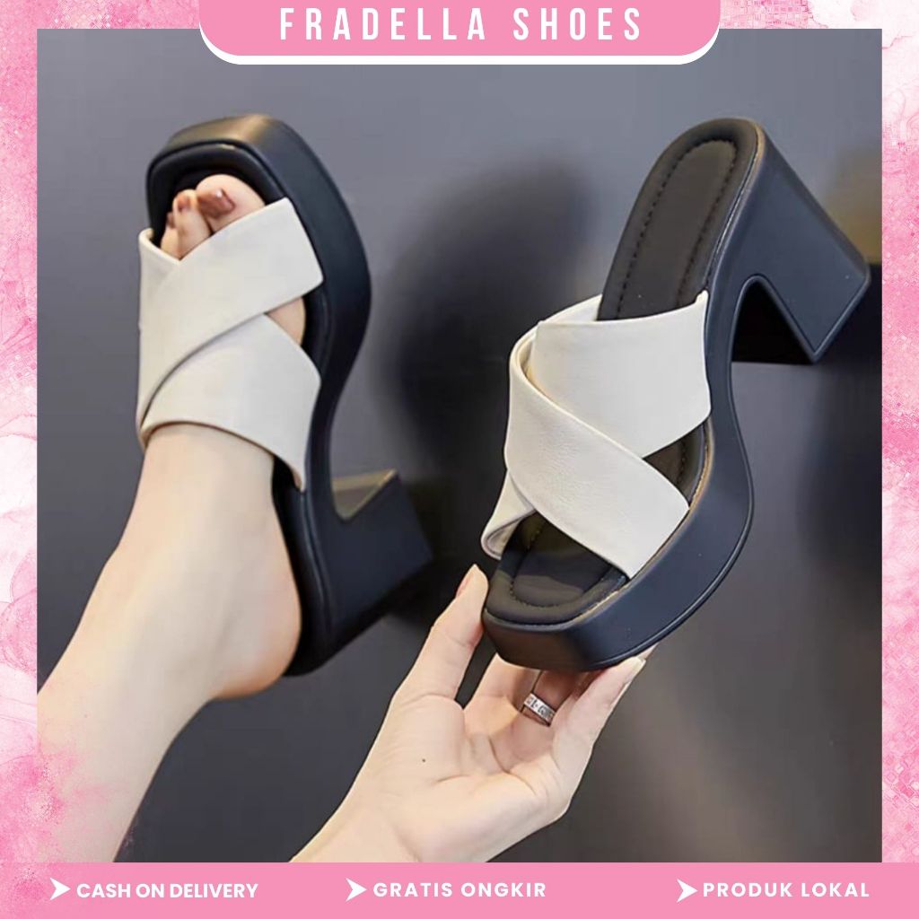 Jual FRADELLA SHOES Sandal Heels wedges Wanita Hak Tinggi Platform ...