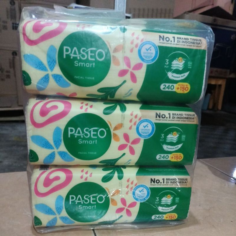 Jual PASEO facial Tisu 390 helai 3ply Paket hemat(2pcs,4pcs,6pcs ...
