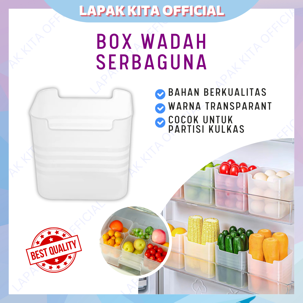 Jual Kotak partisi isi kulkas wadah box transparant serbaguna kotak ...