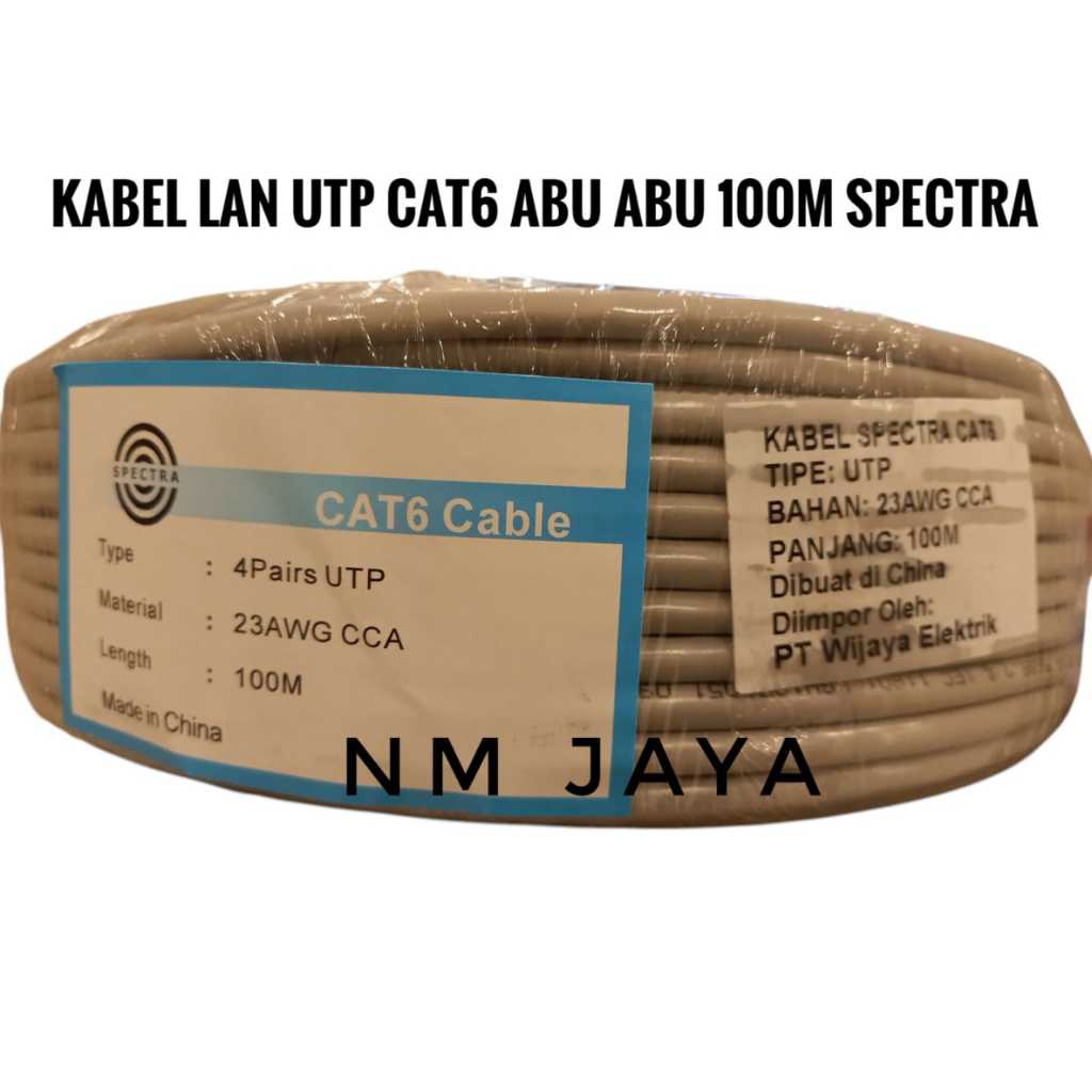 Jual Kabel Spectra Lan UTP FTP Cat 6 Indoor Outdoor 100 Meter Kemasan ...