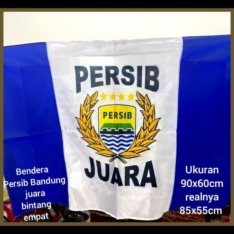 Jual Bendera Persib Bandung viking dan Juara kain satin Baru ukuran ...
