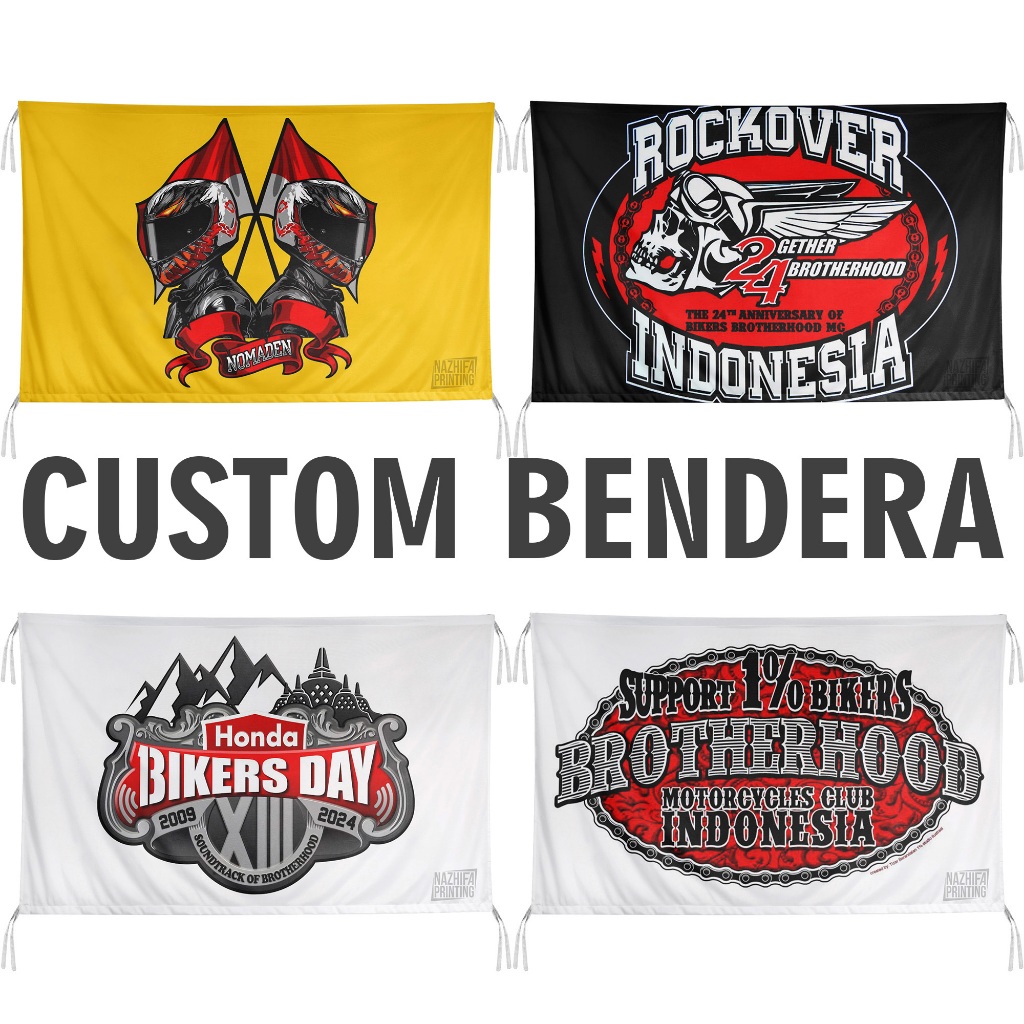 Jual Nazhifa Printing - Bendera Custom Bikers Club, Komunitas Motor ...