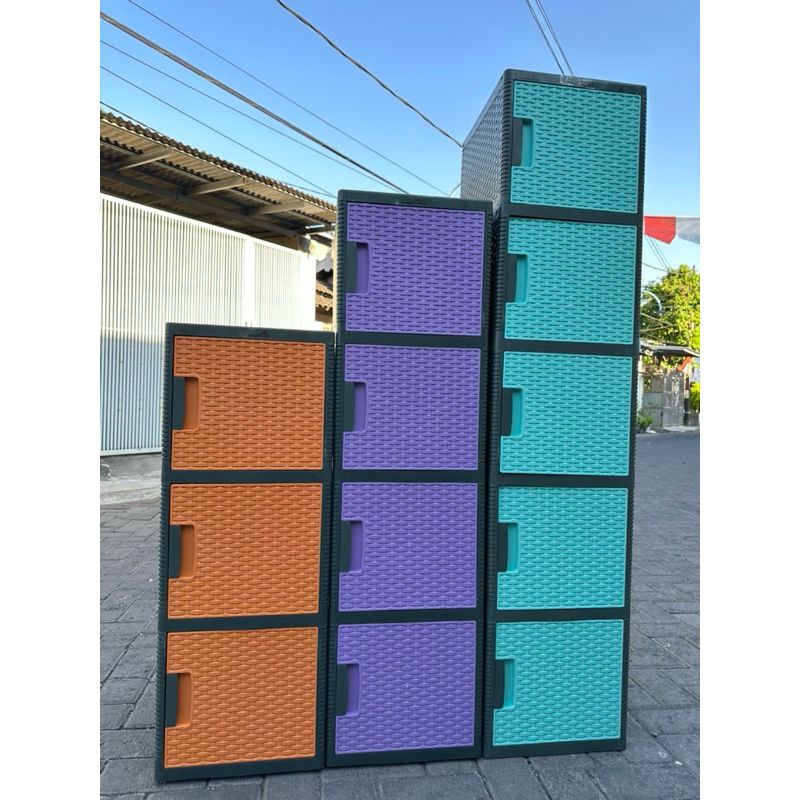 Jual LEMARI CABINET SINGLE 3 4 5 SUSUN MARBLE SWING RATTAN SINGLE FLIP ...