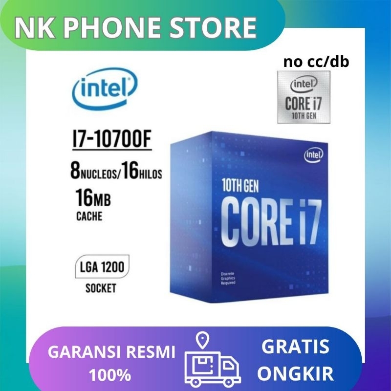 Jual Processor Intel-Core i7 10700F Comet Lake-S LGA 1200 8 Core Gen 10 ...