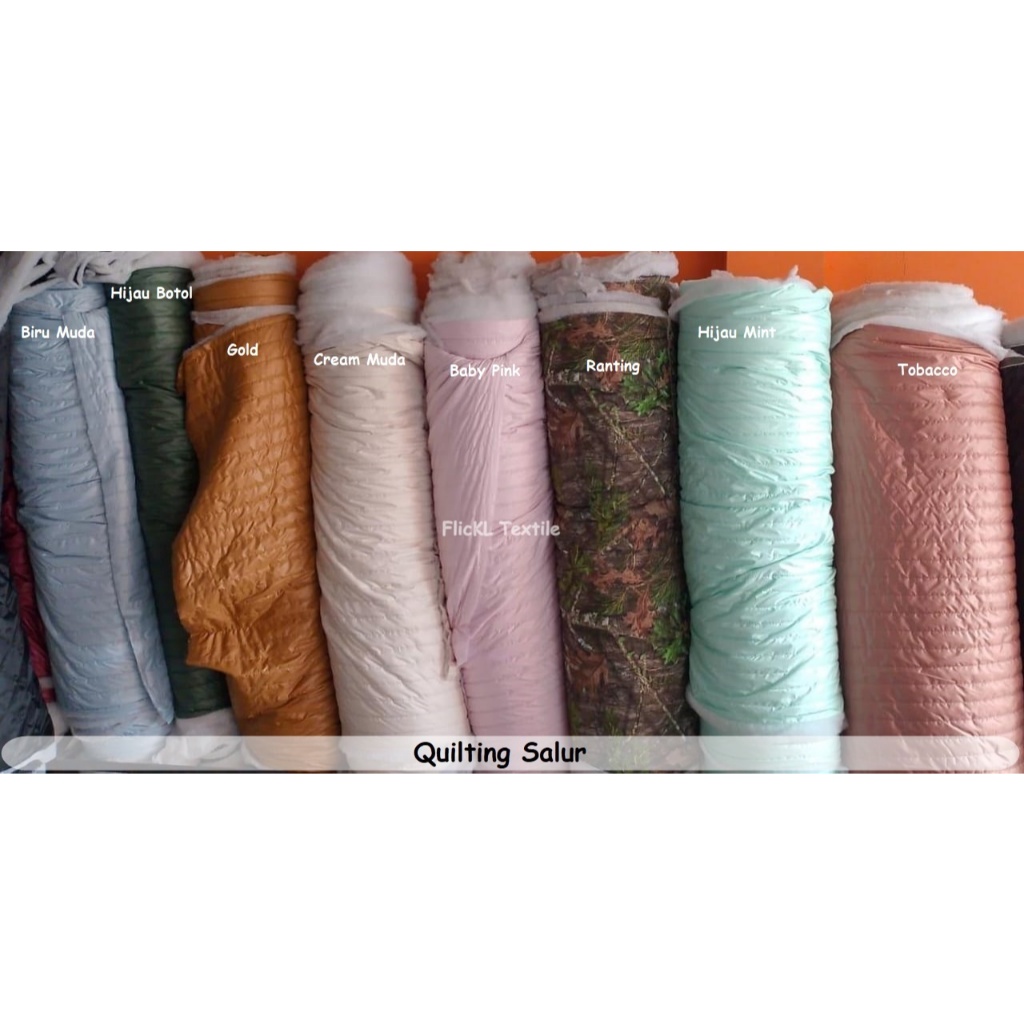 Jual Bahan Kain Quilting Salur Parasut Dakron Quilting Vertikal Parasut ...