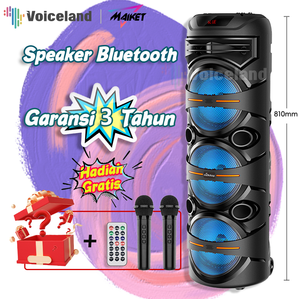 Jual 【SUPER BASS】MAIKET Speaker Bluetooth Karaoke Besar super bass with ...