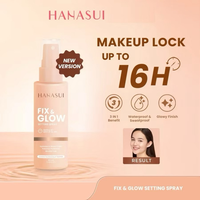 Jual Hanasui Fix & Glow Setting Spray | Pengunci Makeup | Setting SPRAY ...