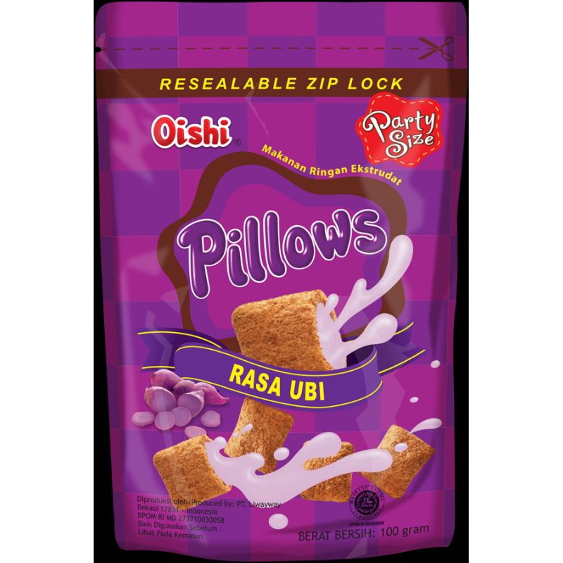 Jual Oishi Pillows 100gr – Rasa Ubi, Durian & Cocopandan | Snack Cereal ...