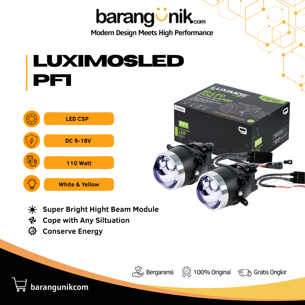 Jual Foglamp Biled Projector Double Laser 110W 3 Inch Blue Lens 3 Warna Putih Kuning Warm PF1 ...