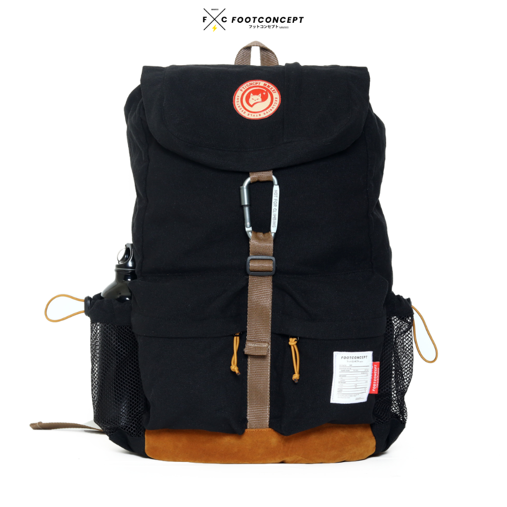 Jual FOOTCONCEPT Tas Ransel Kanvas Kasual RovePack Series Black ...