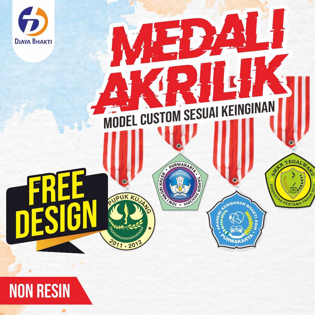 Jual MEDALI AKRILIK CUSTOM NON RESIN / MENDALI KELULUSAN / MEDALI ...