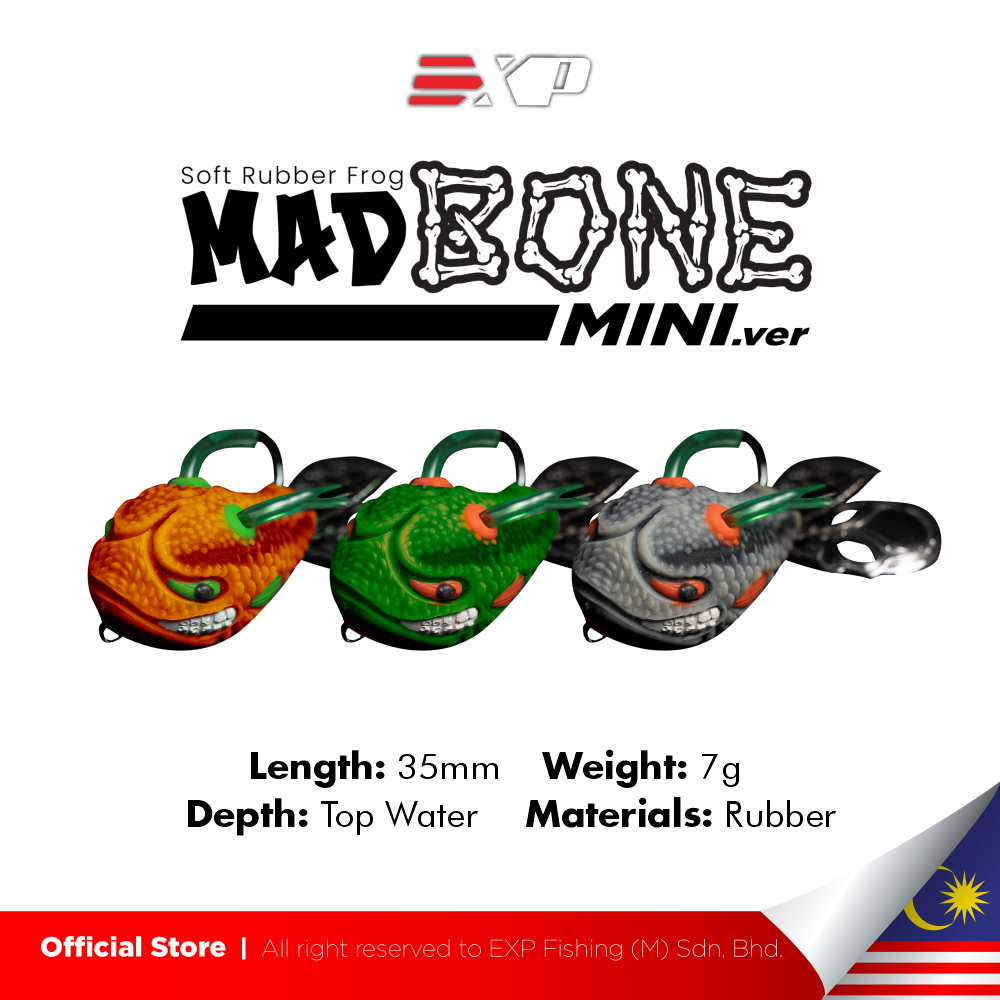 Jual EXP MADBONE MINI Soft Rubber Frog For Snakehead Hunter umpan ...