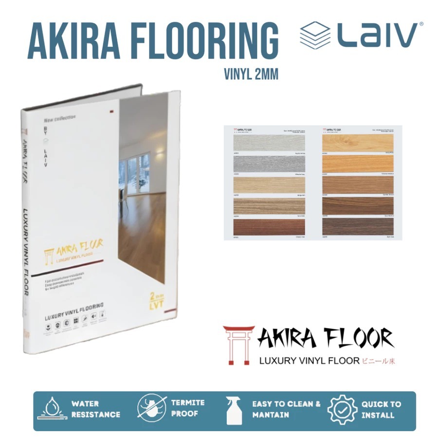 Jual Vinyl Lantai Akira / Lantai Vinyl Plank 2mm Akira Harga Per Box ...