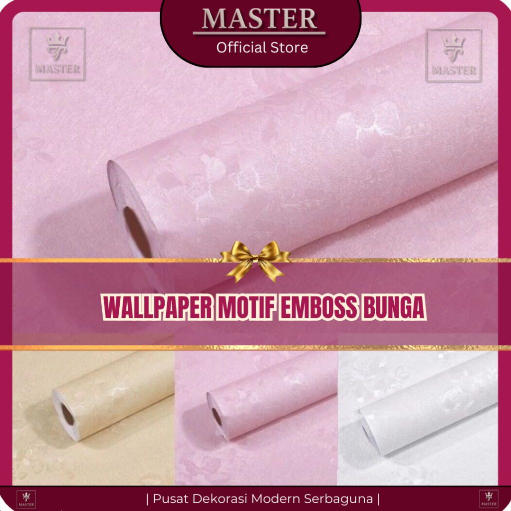 Jual [PALING MURAH] Wallpaper Dinding Bunga Emboss Wallpaper Ruangan ...