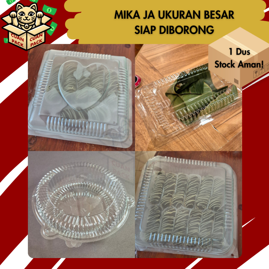 Jual 1 DUS Plastik Mika Ukuran Besar dan Chiffon - Kemasan Makanan Kue ...