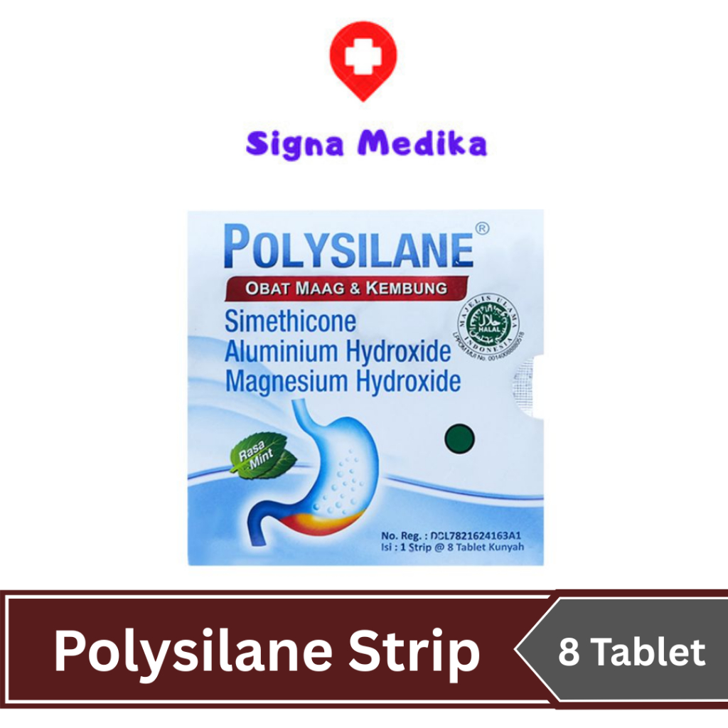 Jual Polysilane Tablet Strip Isi 8 Tablet - Obat Maag | Shopee Indonesia