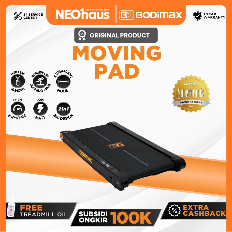 Jual BODIMAX MOVING PAD/Walking Pad 2 in 1/ Treadmil & body slimmer ...
