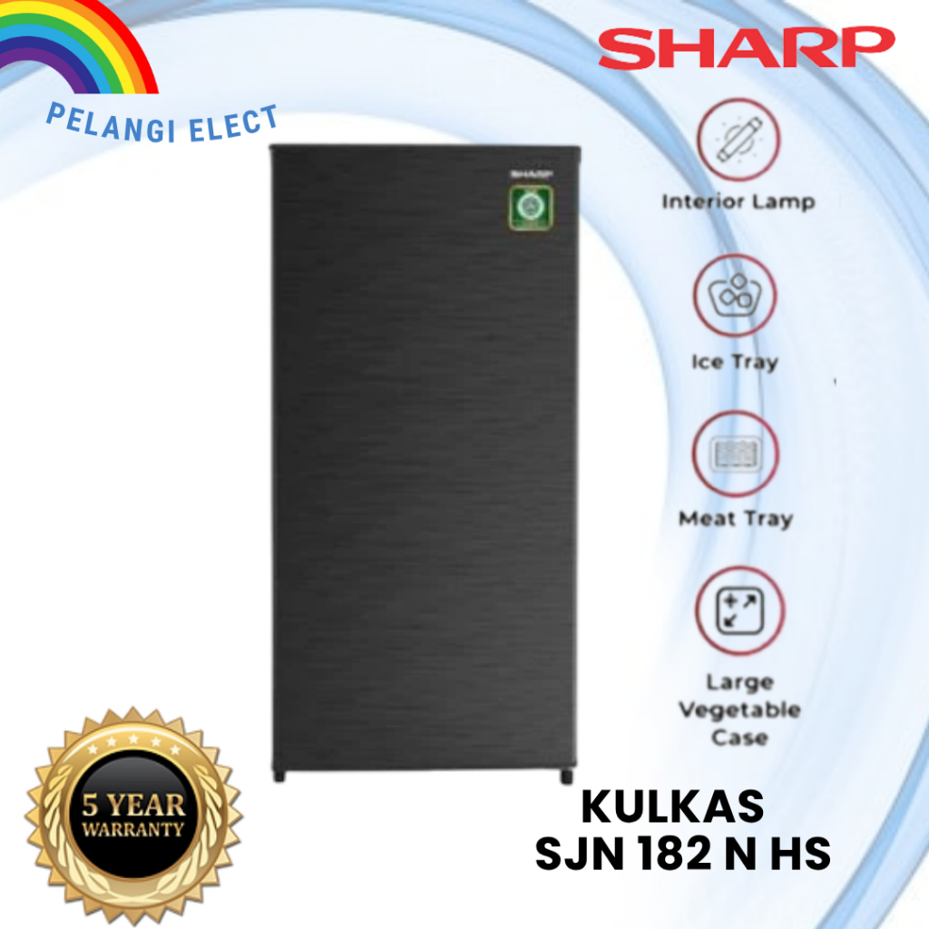 Jual Kulkas 1 Pintu Sharp SJN 182 NHS Lemari Es 157L Garansi Resmi ...