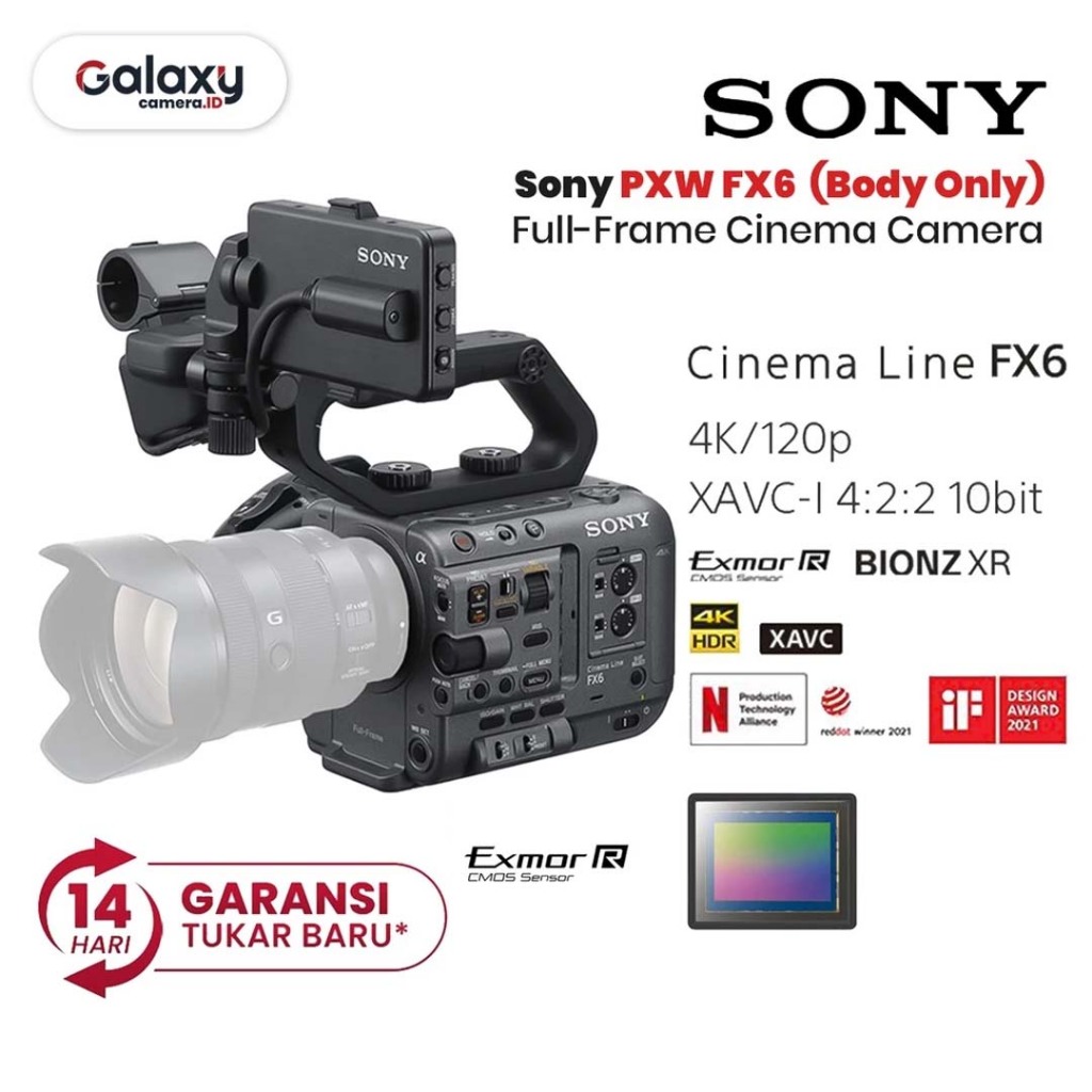 Jual Sony PXW FX6 Full-Frame Cinema Camera / Sony FX6 / Sony FX 6 Resmi | Shopee Indonesia