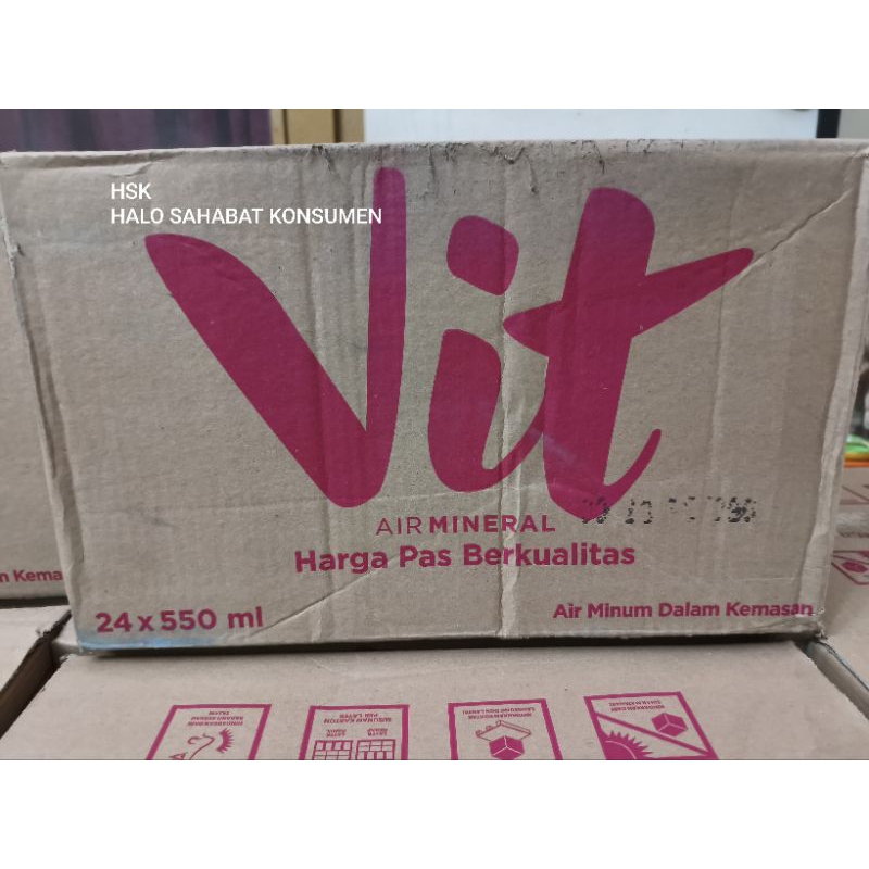 Jual AIR MINUM MERK VIT ISI 550 ML (1 KOTAK ISI 24 BOTOL) | Shopee ...