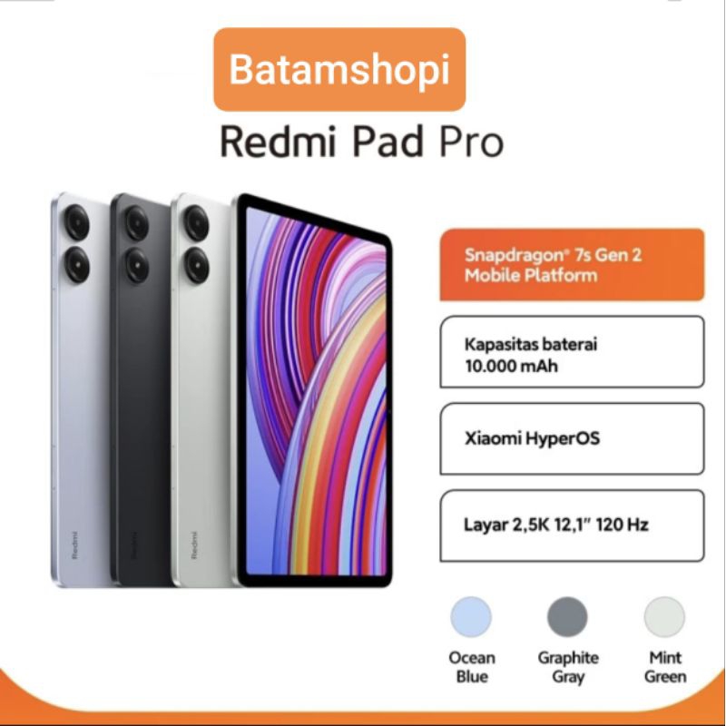 Jual xiaomi redmi pad pro 8/256gb original garansi 15 bulan | Shopee ...