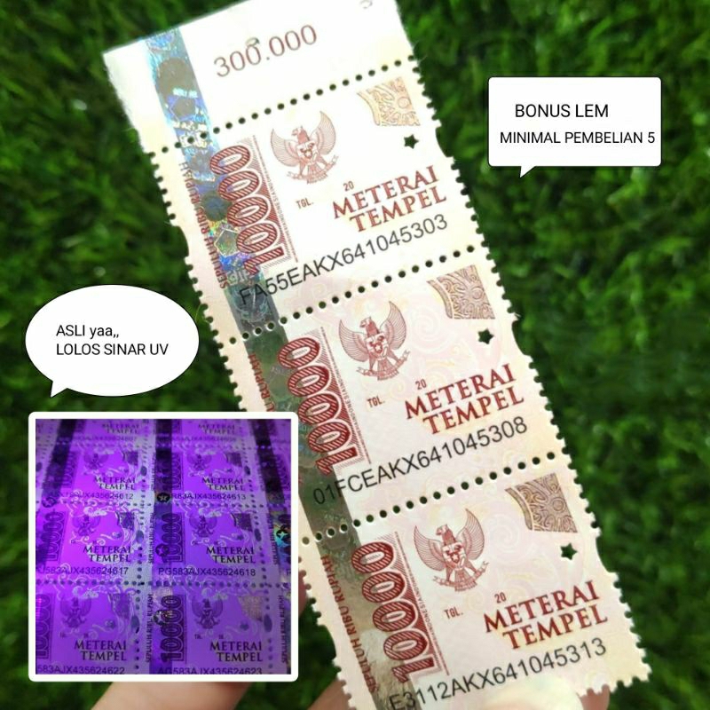 Jual MATERAI10000 ASLI METERAI KERTAS TEMPEL | Shopee Indonesia