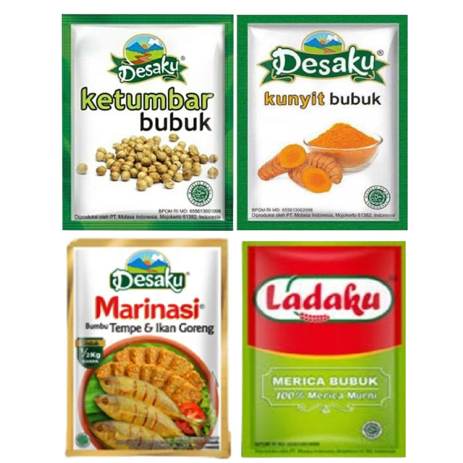 Jual DESAKU KETUMBAR KUNYIT LADAKU MARINASI RENCENG 12 SACHET DESAKU ...