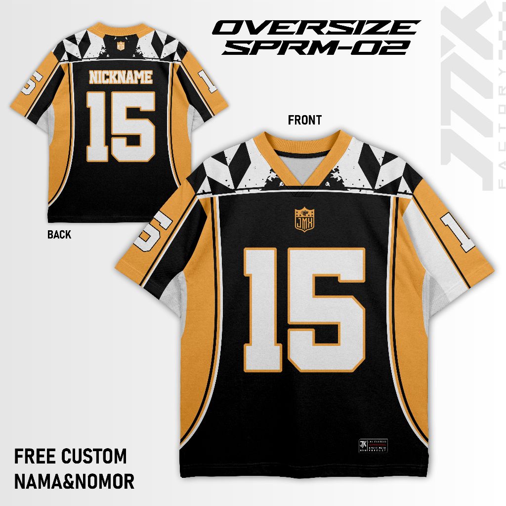Jual jersey oversize nfl jmxfactory kaos oversize free custom nama dan ...