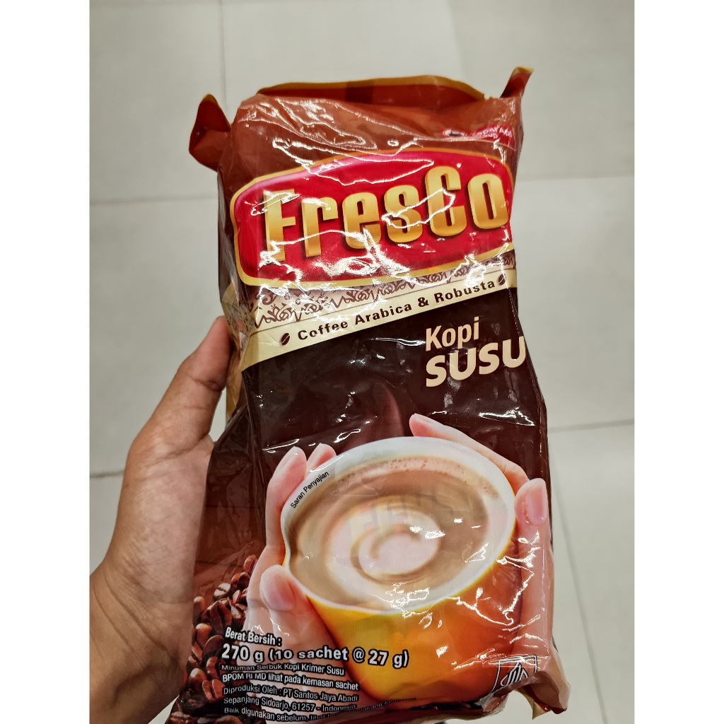 Jual Fresco Kopi Susu Arabika & Robusta 1 Pack (10 x 27 Gr) | Shopee ...